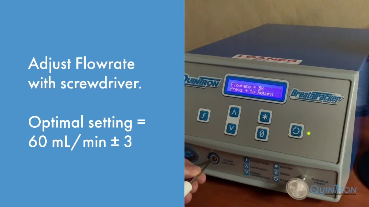 How To Adjust Flow Rate On QuinTron BreathTracker | QuinTron